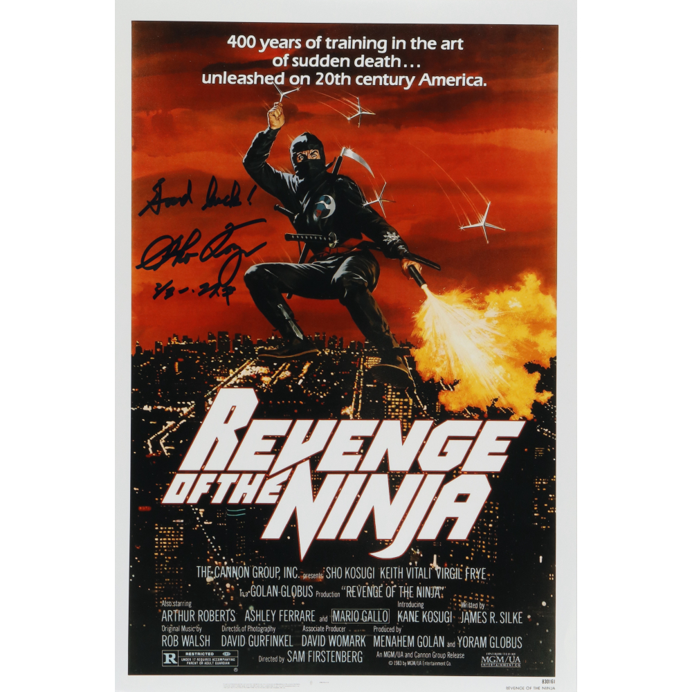 Sho Kosugi Signed "Revenge of The Ninja" 12x18 Photo Inscribed "Good ...