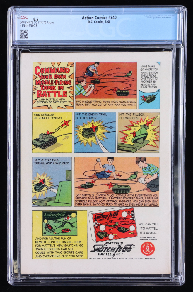 1966 "Action Comics" DC Comics Issue #340 (CGC 8.5) | Pristine Auction
