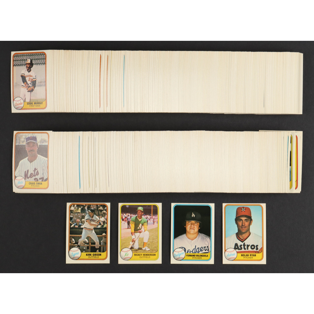 1981 Fleer Baseball Complete Set Of (660) Cards With Fernando 