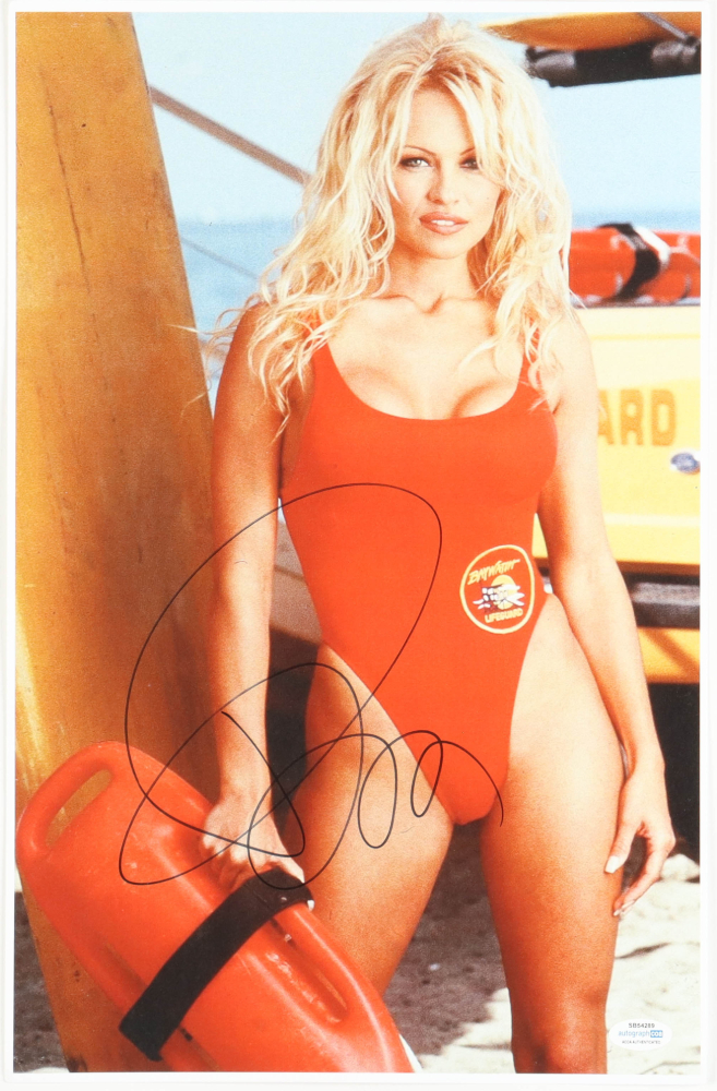 Pamela Anderson Signed "Baywatch" 11x17 Photo (AutographCOA) | Pristine Auction
