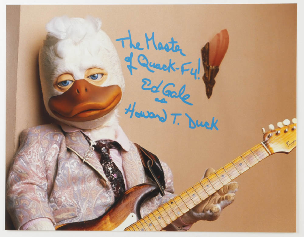 Ed Gale Signed "Howard the Duck" 11x14 Photo Inscribed "As Howard T ...