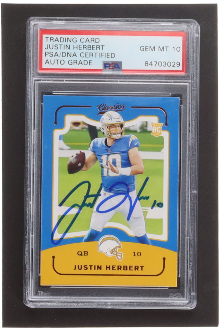 Justin Herbert Signed 2020 Classics #3 RC (PSA) | Pristine Auction