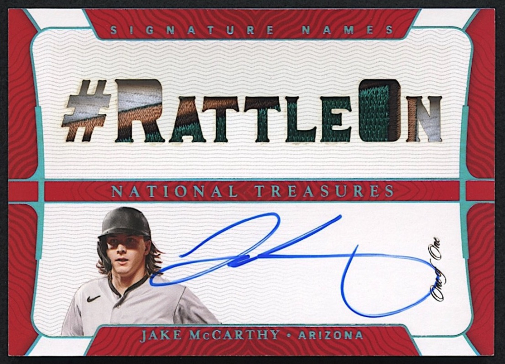 Jake McCarthy 2022 Panini National Treasures Signature Names Platinum ...