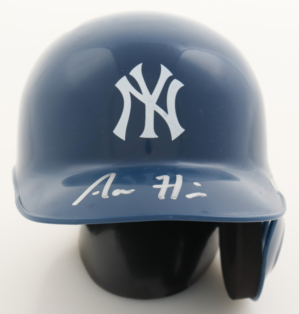Aaron Hicks Signed Yankees Mini Batting Helmet (Fanatics & MLB ...