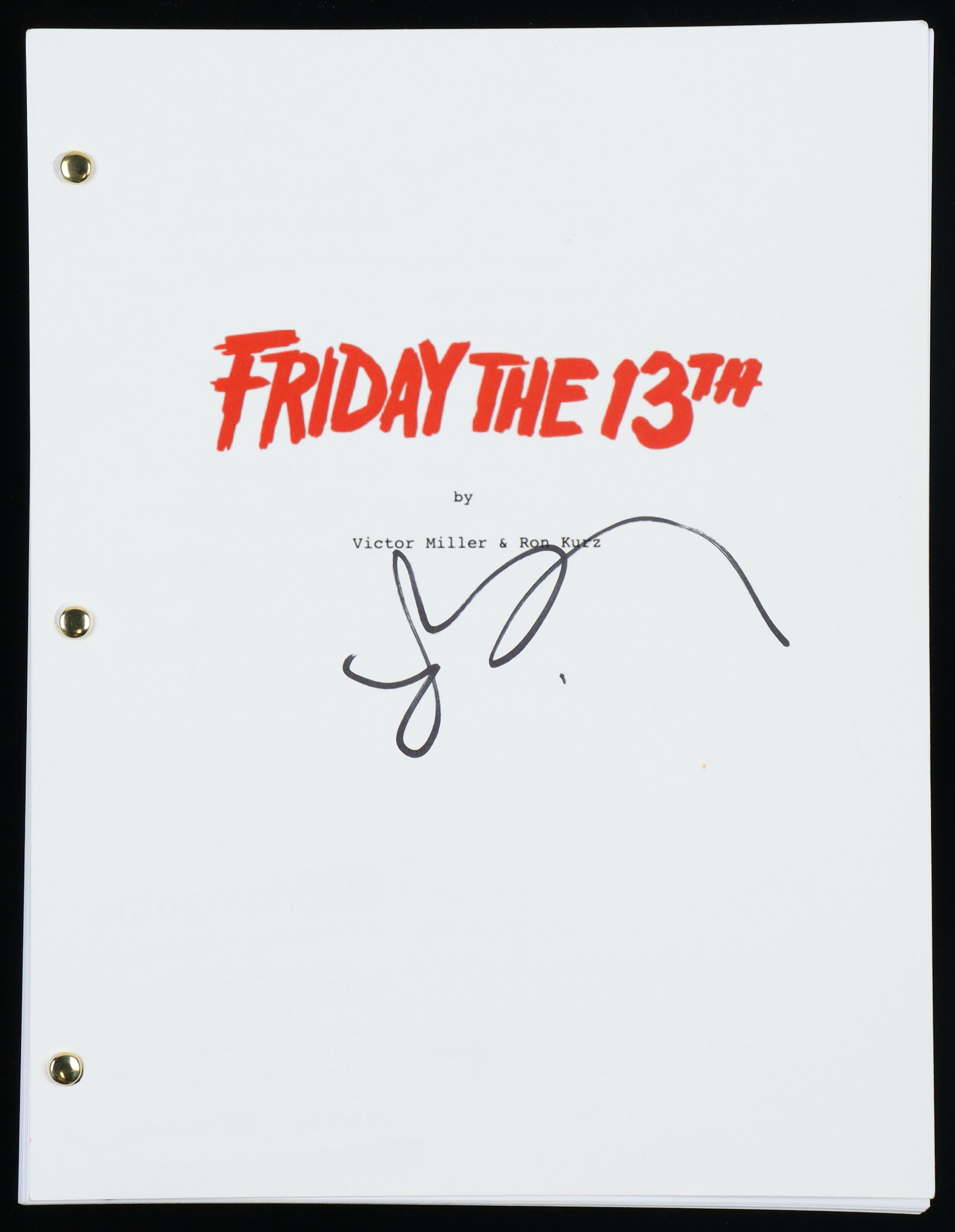 Kevin Bacon Signed "Friday the 13th" Movie Script (AutographCOA ...