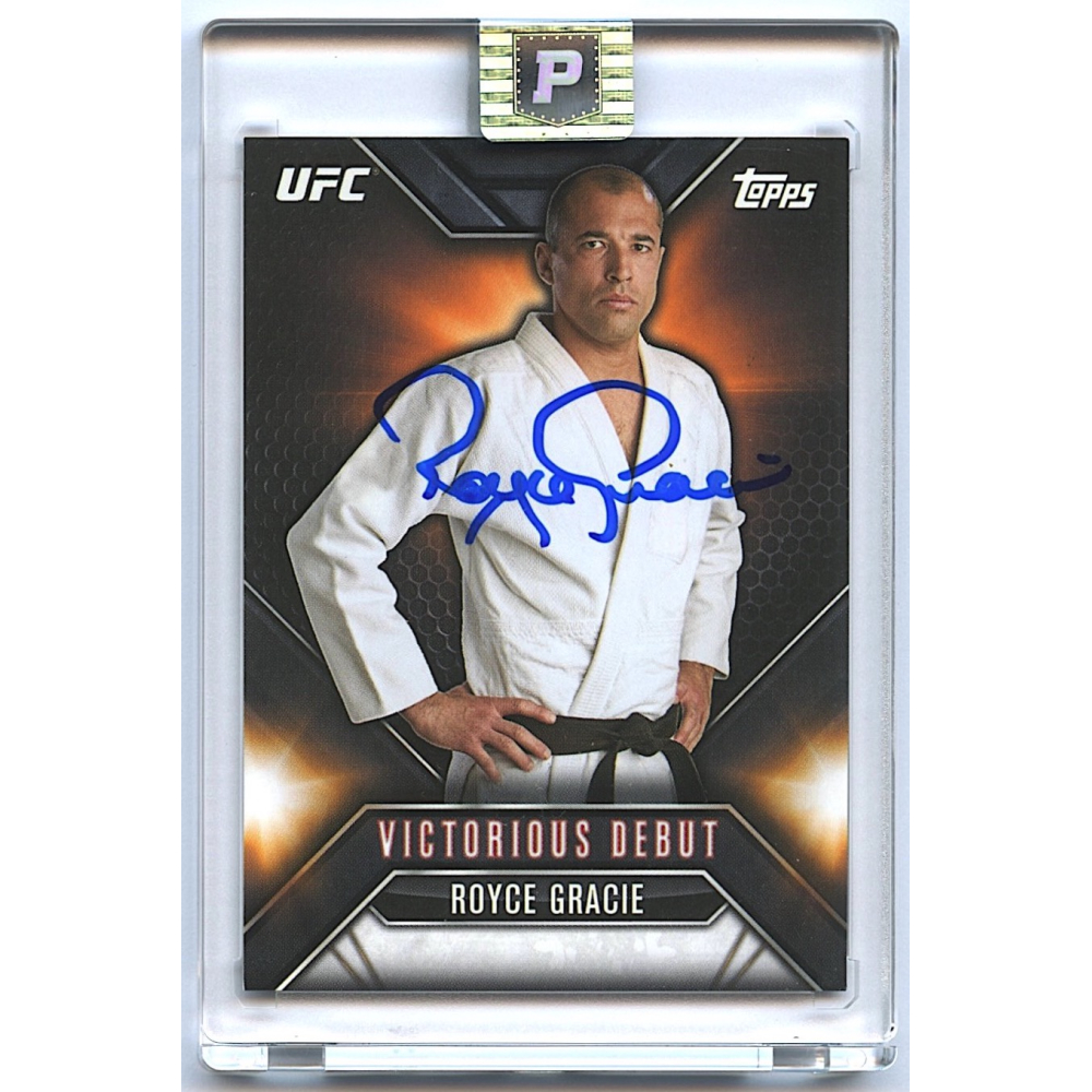 Royce Gracie Signed 2015 Topps UFC Chronicles Victorious Debut #VD8 (PA ...