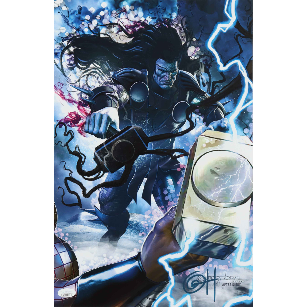 Greg Horn Signed "Thor vs Loki " 11x17 Lithograph (JSA) | Pristine Auction