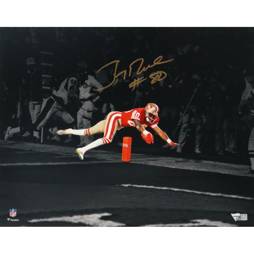 Jerry Rice Signed 49ers 11x14 Photo Inscribed "#80" (Fanatics COA ...