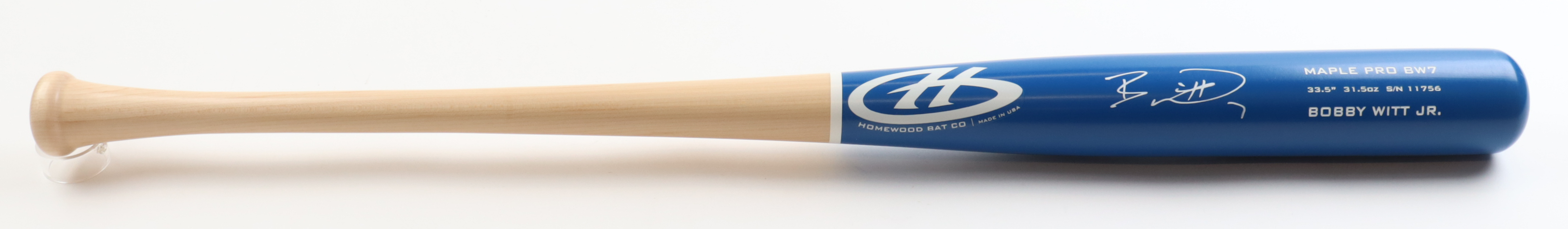 Bobby Witt Jr. Signed Homewood Bat Company Player Model Baseball Bat ...