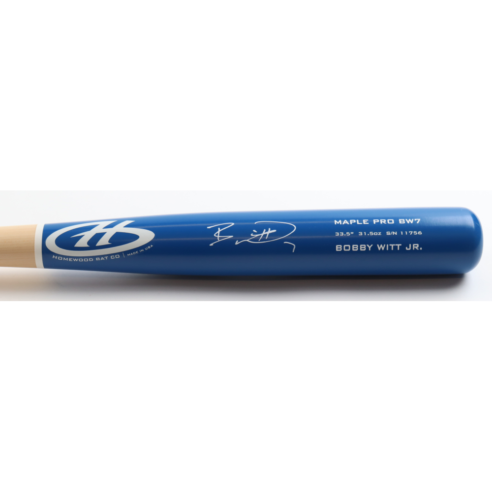 Bobby Witt Jr. Signed Homewood Bat Company Player Model Baseball Bat ...