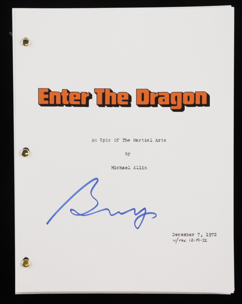 Bolo Yeung Signed "Enter The Dragon" Movie Script (ACOA) | Pristine Auction