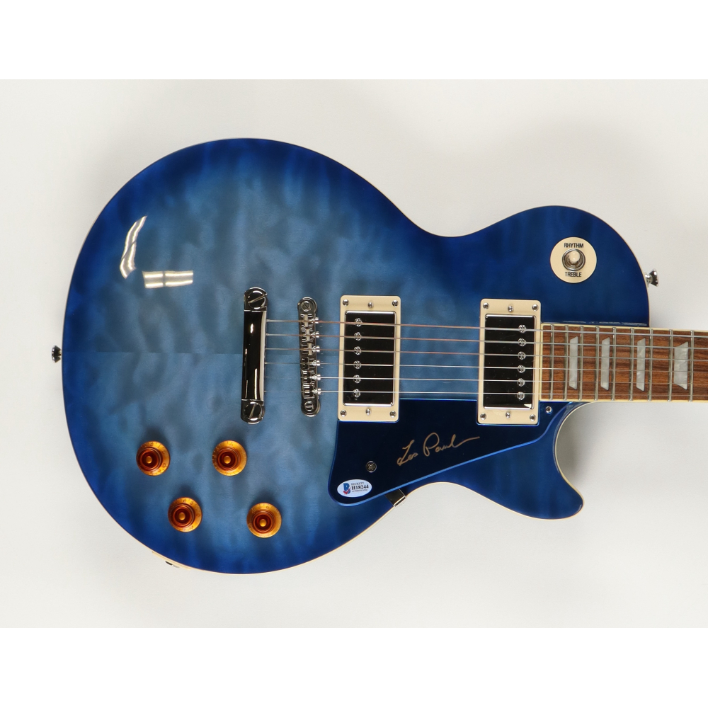 Les Paul Signed Epiphone Les Paul Standard Pro 39" Electric Guitar ...