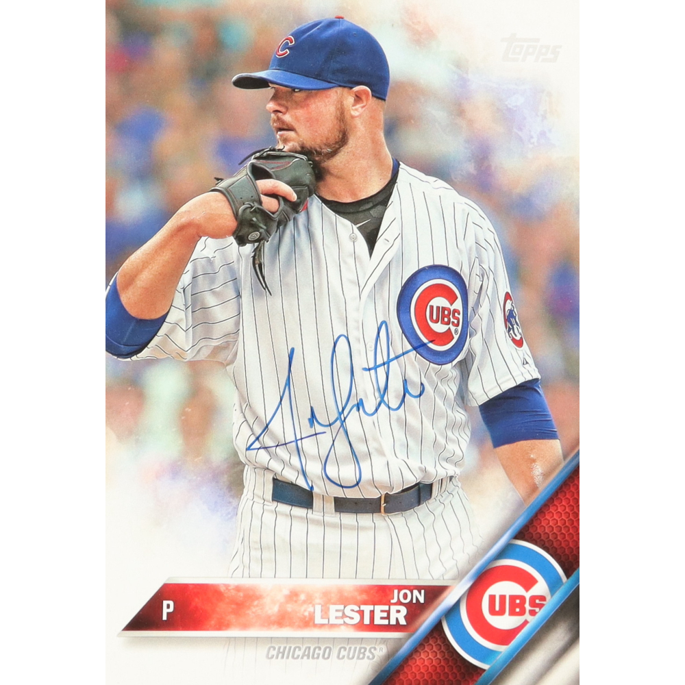 Jon Lester Signed Cubs 5x7 Career Stat Photo Card (PSA) | Pristine Auction