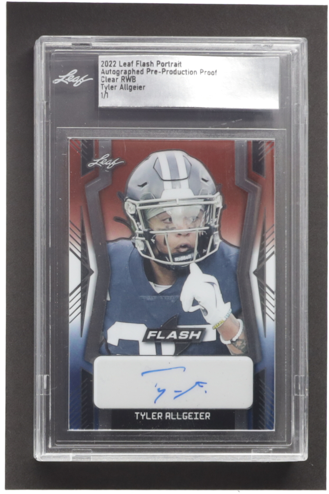 Tyler Allgeier 2022 Leaf Flash Portrait Autographed Pre-Production ...