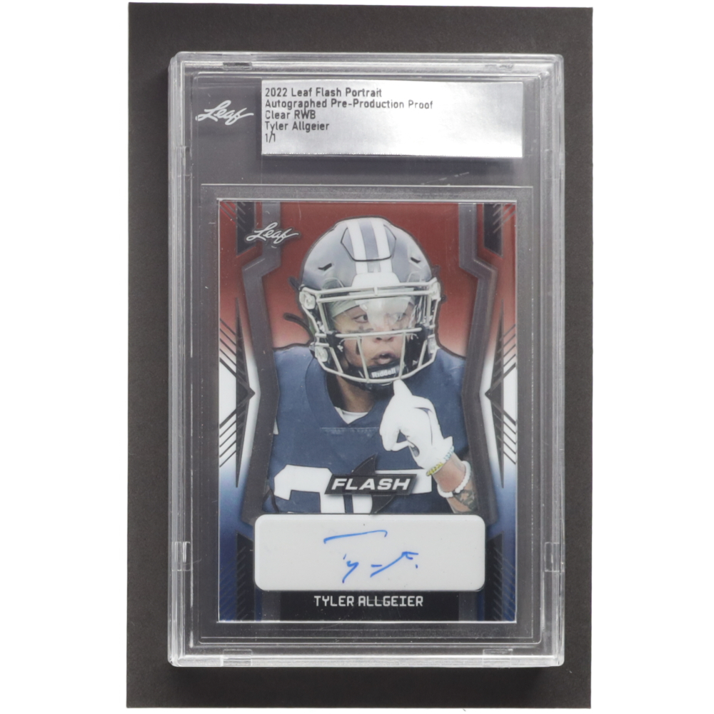 Tyler Allgeier 2022 Leaf Flash Portrait Autographed Pre-Production ...