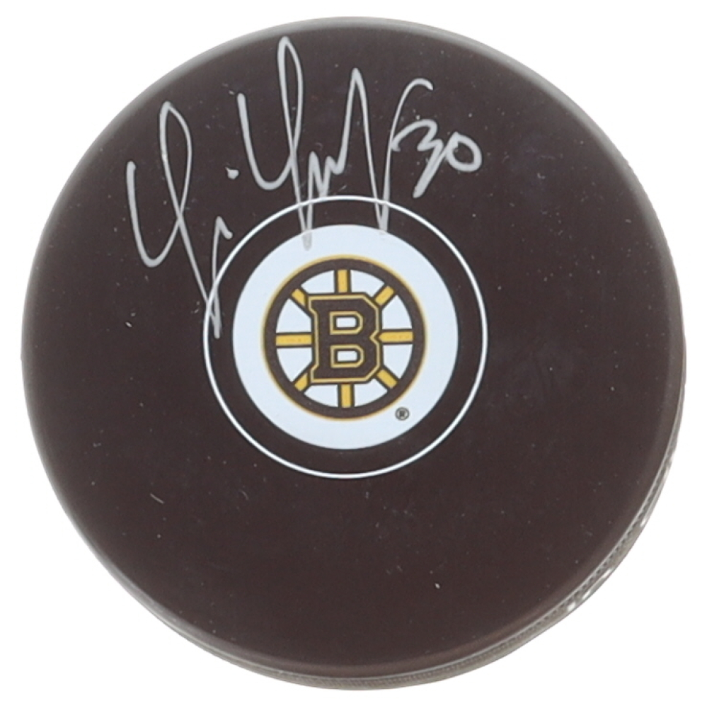 Tim Thomas Signed Bruins Logo Hockey Puck (COJO) | Pristine Auction