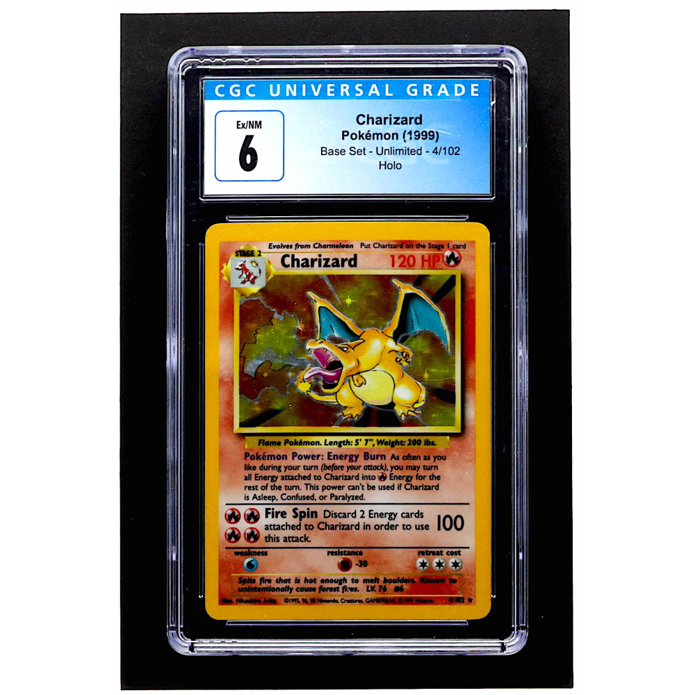 Charizard Pokemon 1999 Base Unlimited #4 Holo (CGC 6) | Pristine Auction