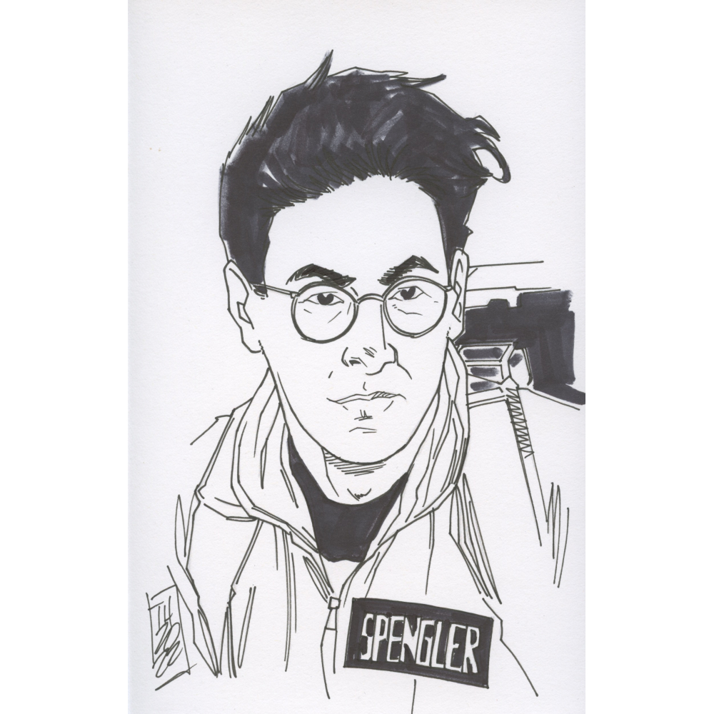 Dr. Egon Spengler | Ghostbusters - Signed ORIGINAL 5.5" x 8.5" Drawing ...