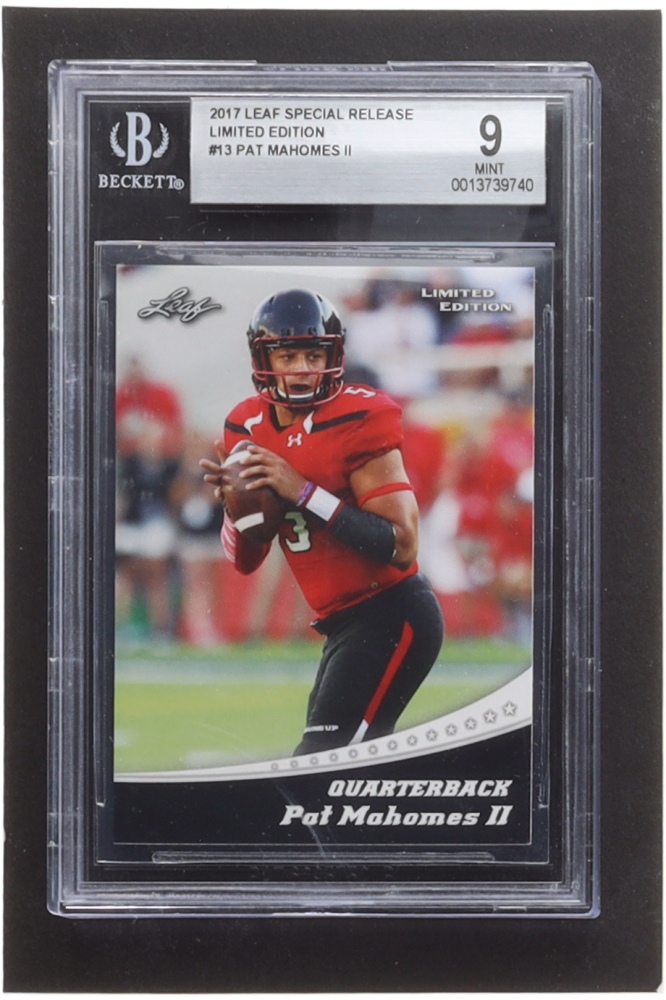 Pat Mahomes II 2017 Leaf Special Release Limited Edition #13 RC (BGS 9 ...