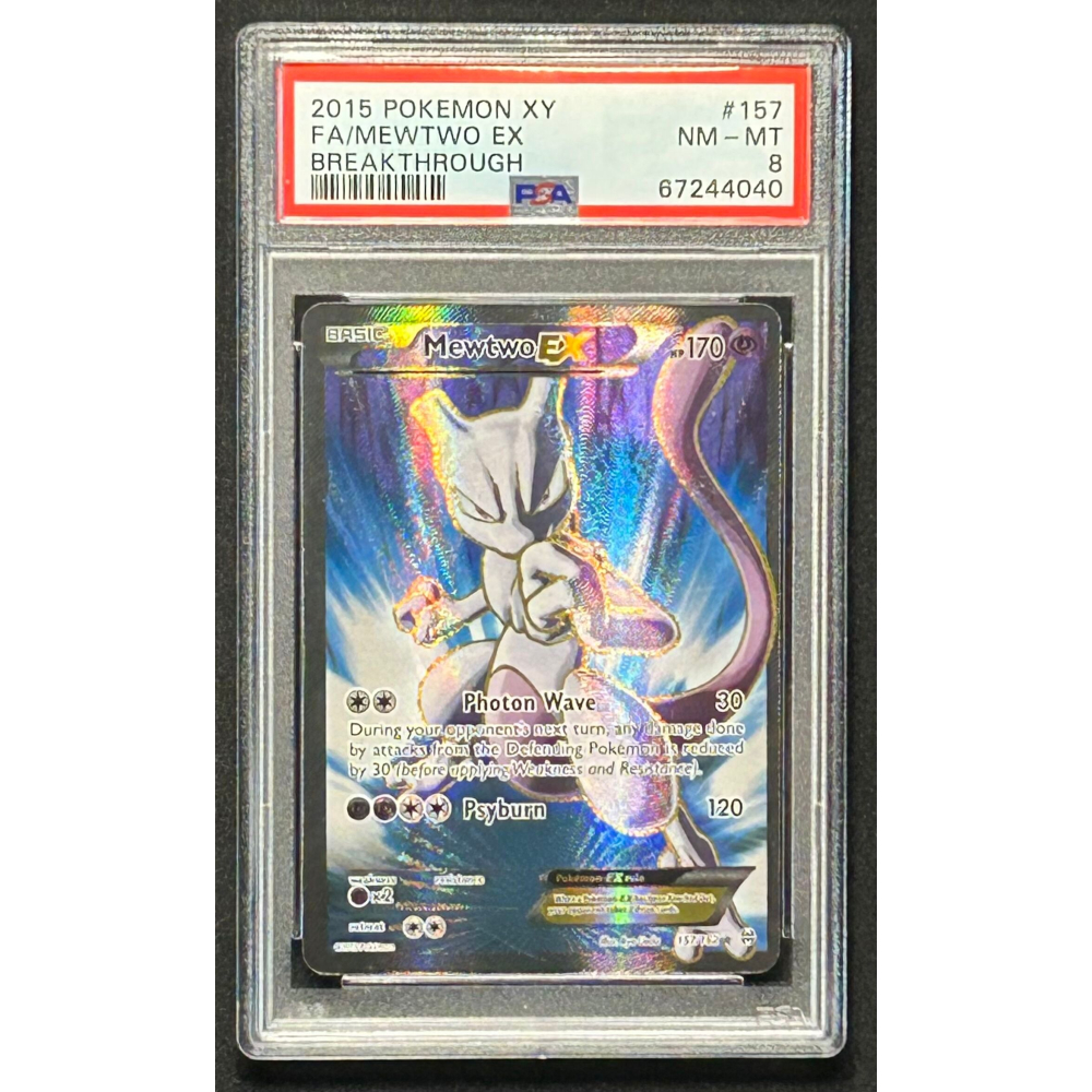 Mewtwo EX Pokemon 2015 BREAKthrough #157 Full Art Holo (PSA 8 ...