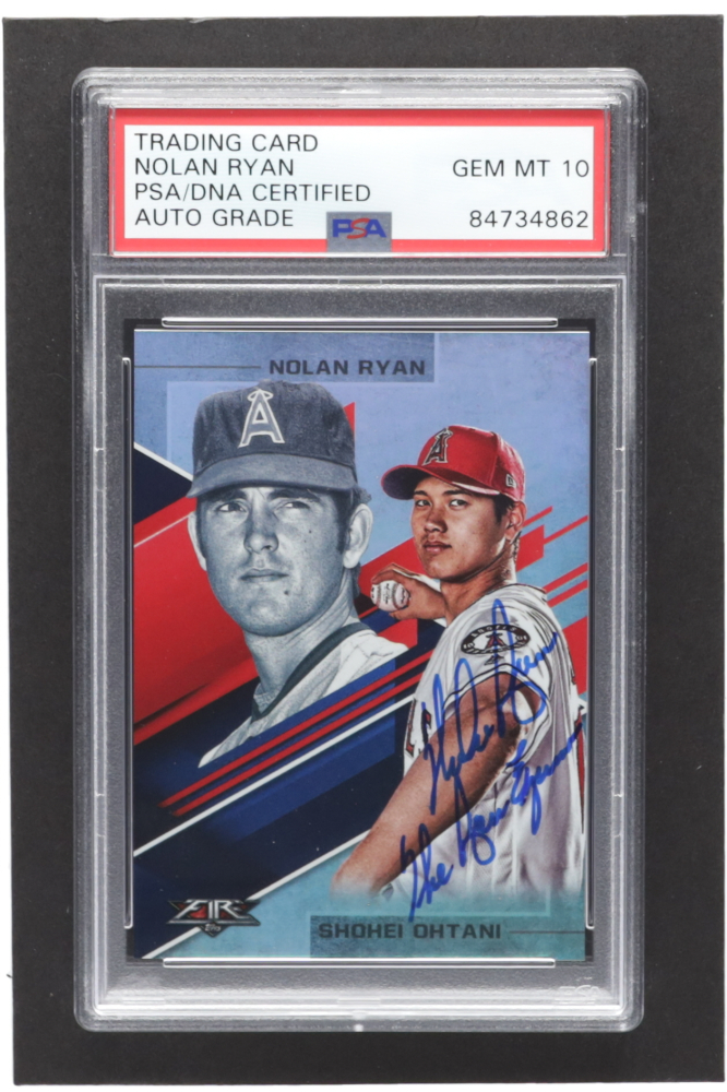 Nolan Ryan Signed 2019 Topps Fire Lasting Legacies #LL15 Shohei Ohtani ...