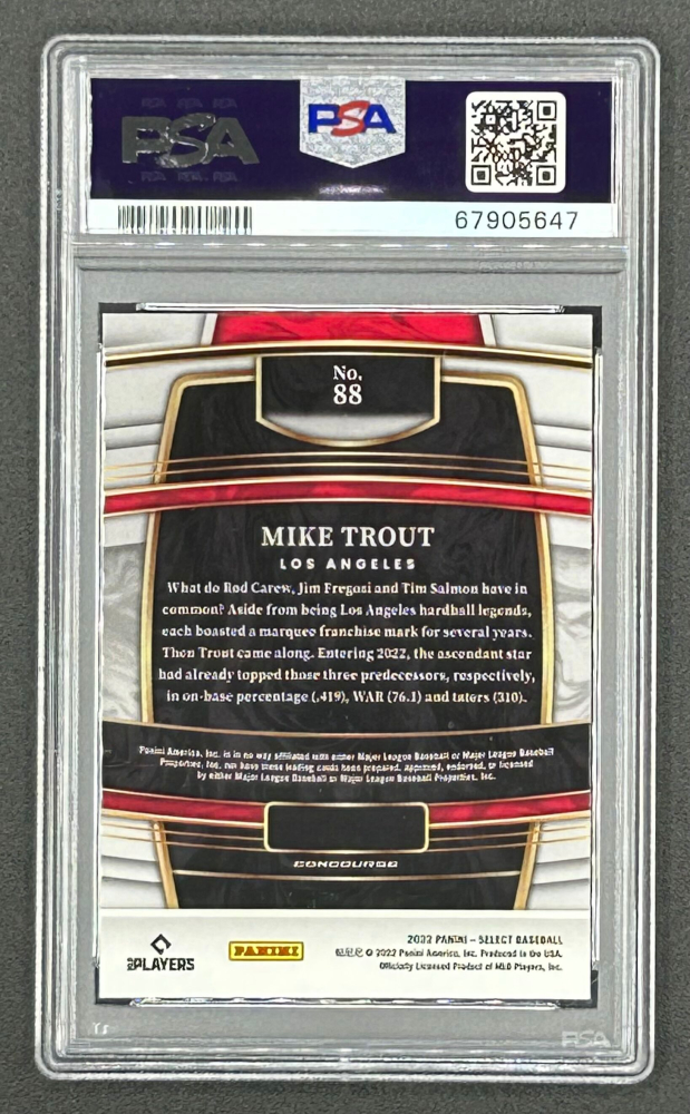 Mike Trout 2022 Select Blue #88 (PSA 10) | Pristine Auction