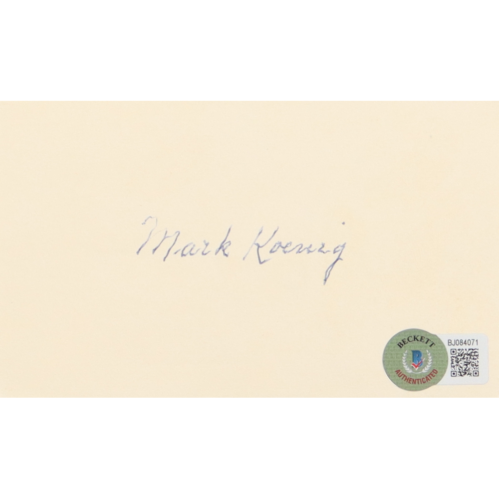 Mark Koenig Signed 3x5 Cut (Beckett) | Pristine Auction