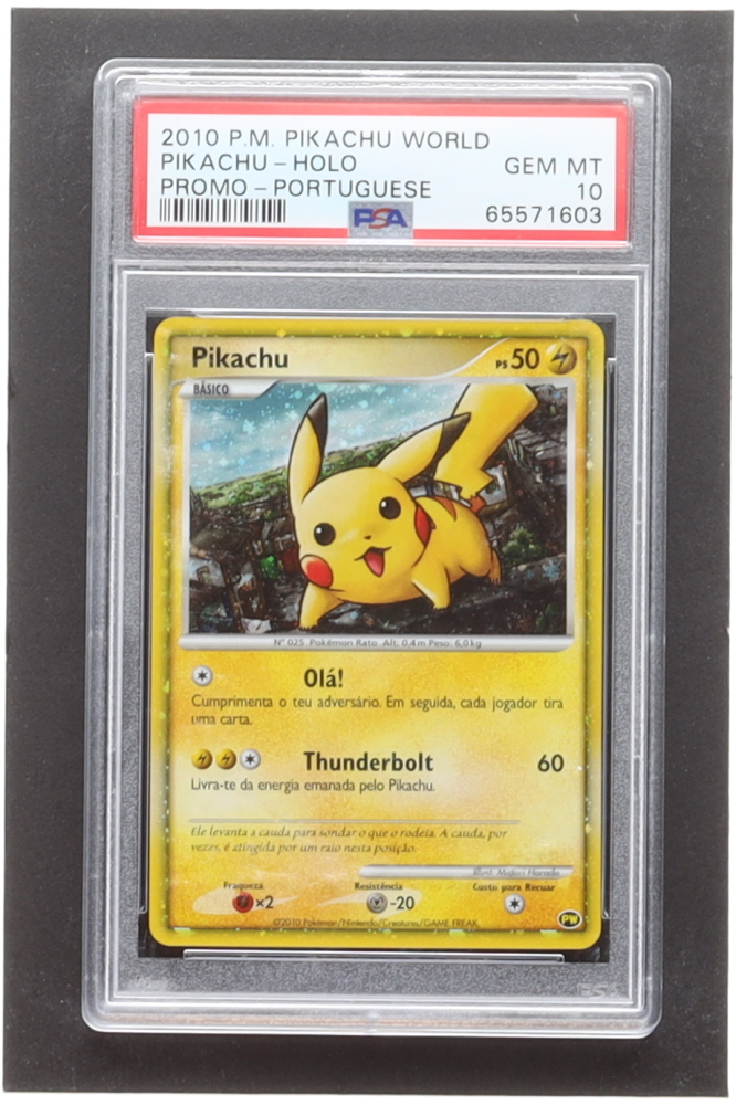 Pikachu 2010 Pokemon Pikachu World Collection Portuguese #NNO Holo (PSA ...