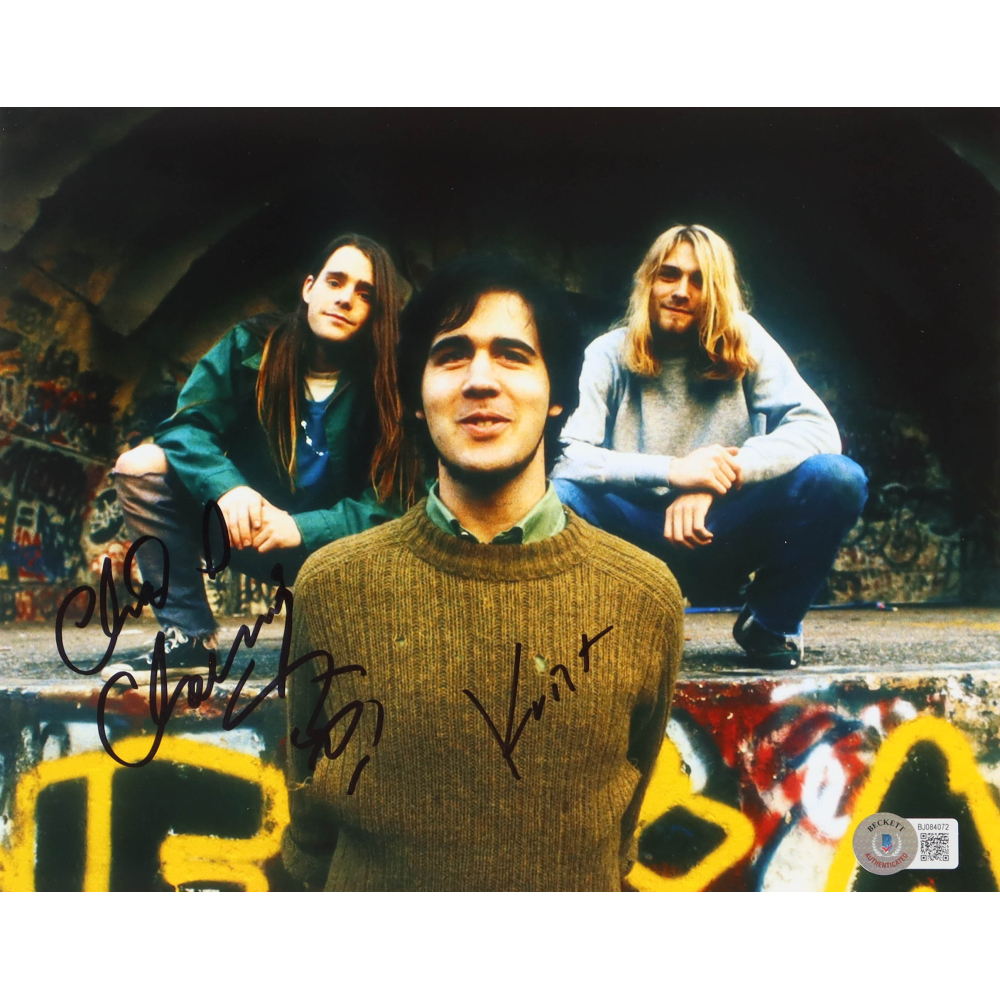 Chad Channing & Krist Novoselic Signed 8x10 Photo (Beckett) | Pristine ...
