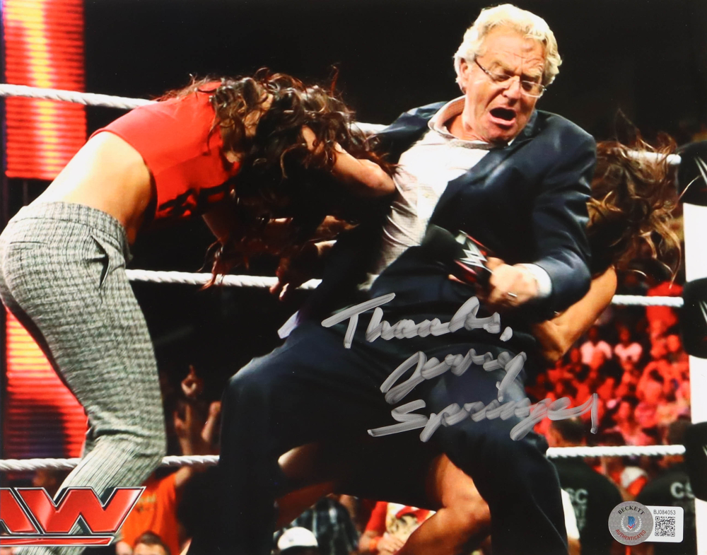 Jerry Springer Signed 8x10 Photo Inscribed "Thanks" (Beckett ...