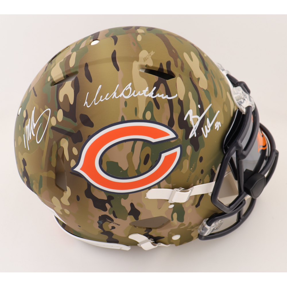 Mike Singletary, Dick Butkus & Brian Urlacher Signed Bears Full-Size ...