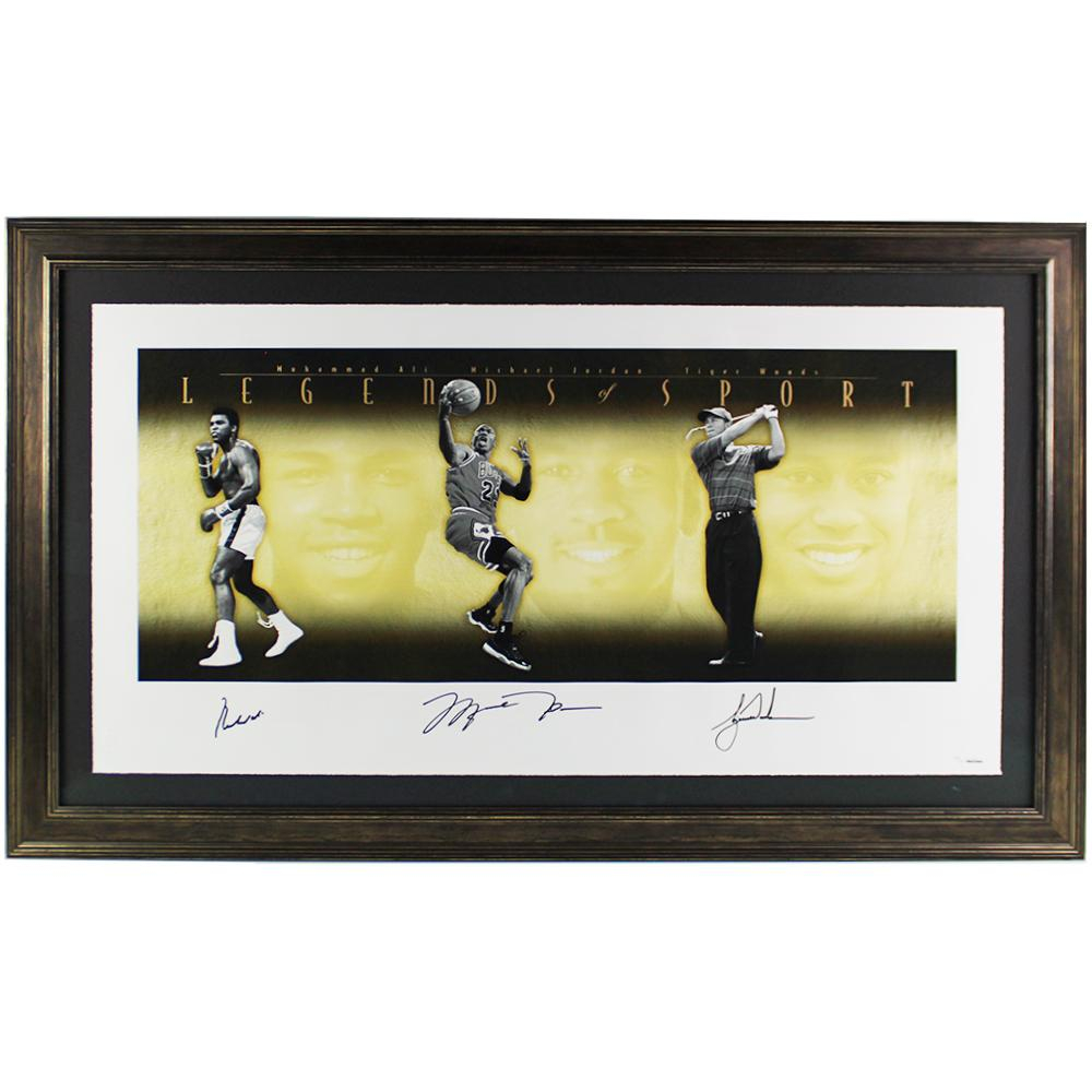 Michael Jordan, Muhammad Ali & Tiger Woods Signed LE "Legends of Sports ...