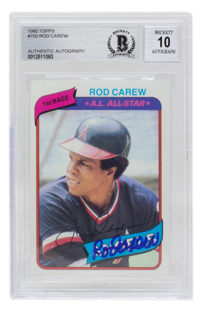 Rod Carew Signed 1980 Topps #700 (BGS | Autograph Graded 10) | Pristine ...
