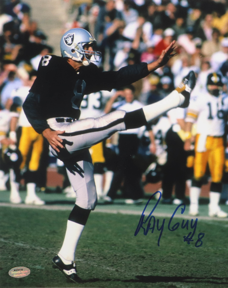 Ray Guy Signed Raiders 8x10 Photo (Schwartz) | Pristine Auction