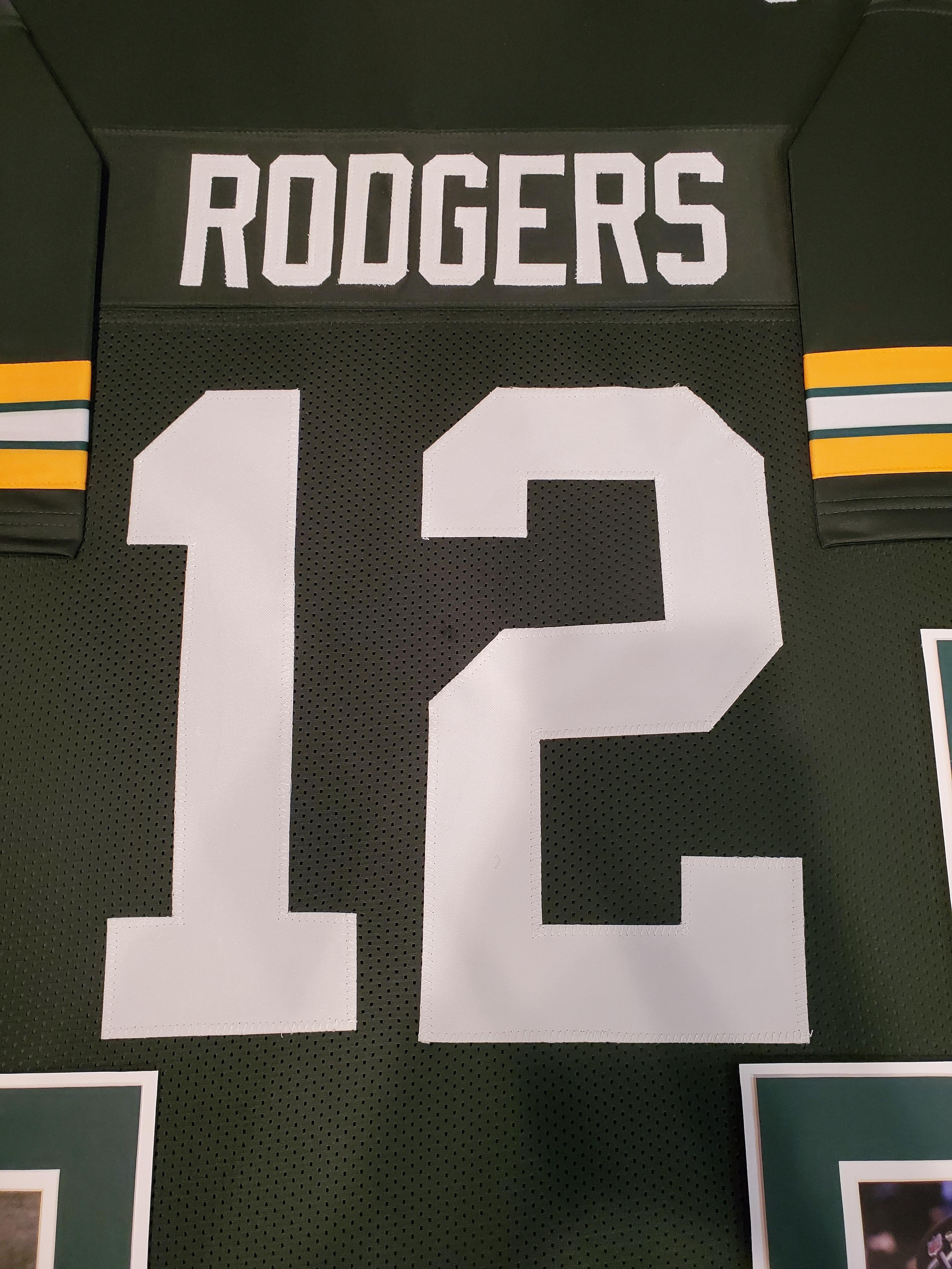 Aaron Rodgers Custom Framed Jersey Display | Pristine Auction