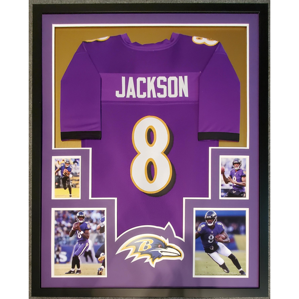 Lamar Jackson Custom Framed Jersey Display | Pristine Auction