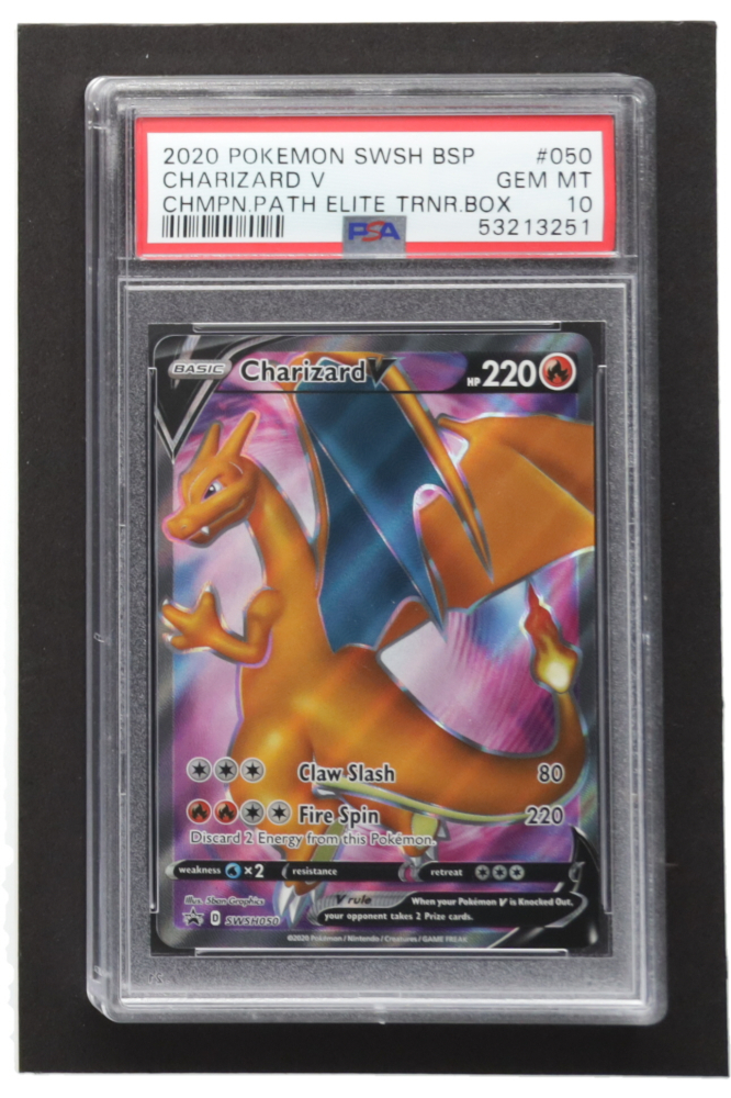 Charizard V 2020 Pokemon Sword and Shield Champion's Path Elite Trainer Box Promo #SWSH050 (PSA ...