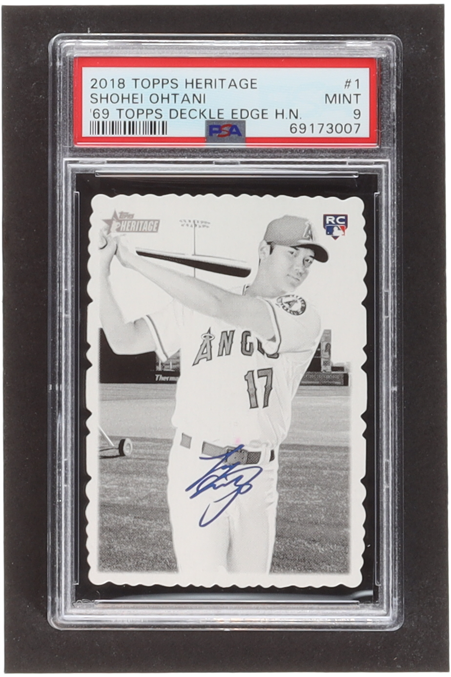 Shohei Ohtani 2018 Topps Heritage High Number '69 Topps Deckle Edge #1 ...