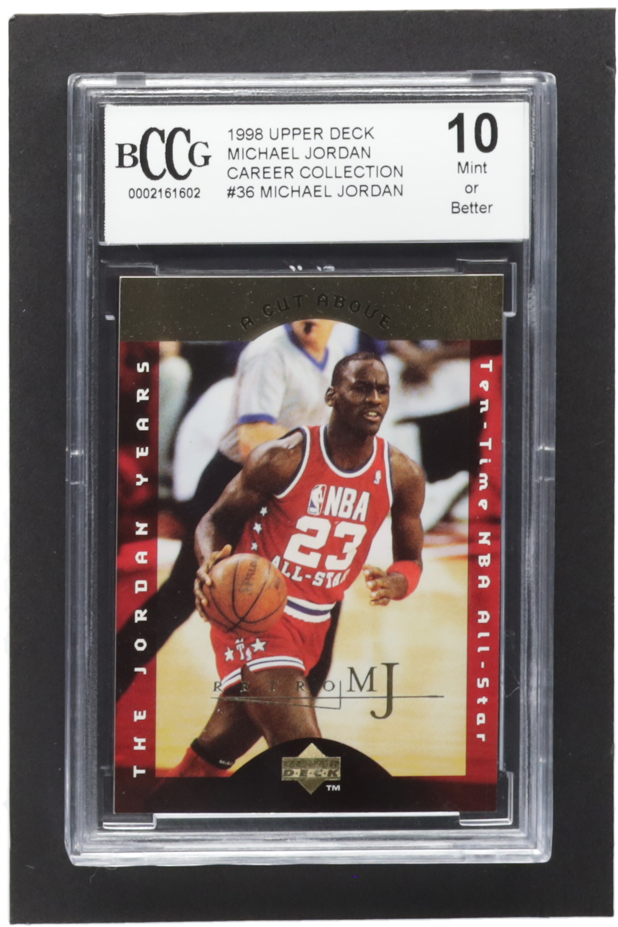 Michael Jordan 1998 Upper Deck Michael Jordan Career Collection #36 MJ ...