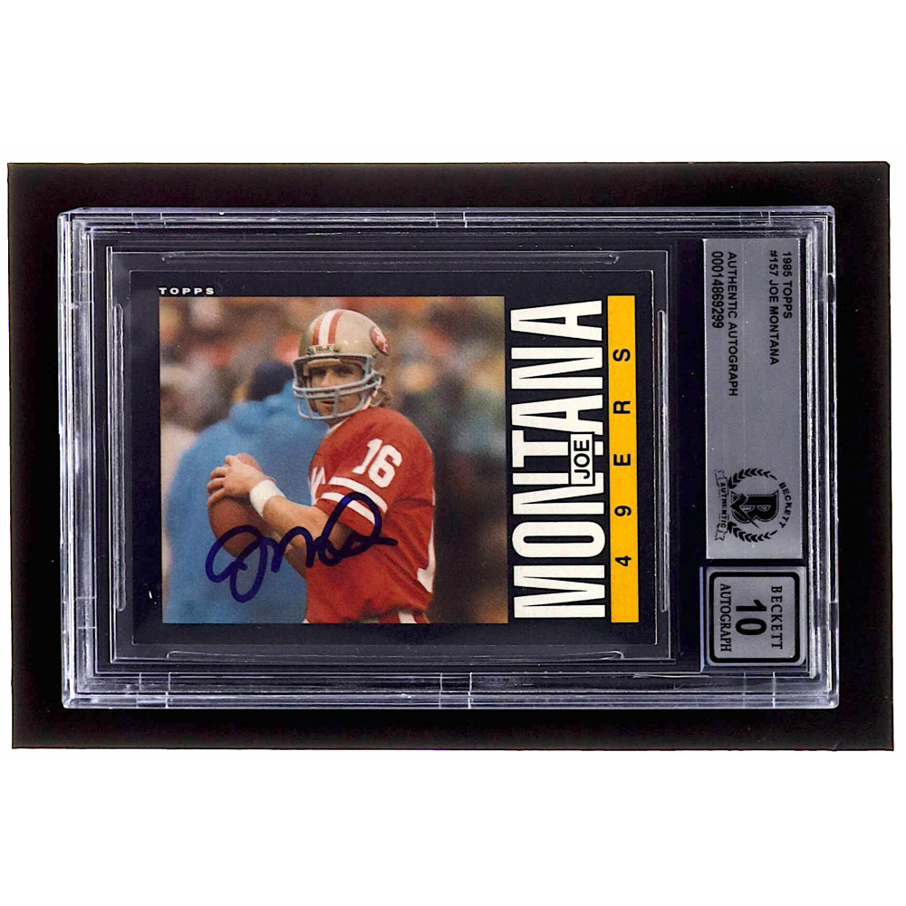Joe Montana Signed 1985 Topps #157 (BGS | Auto Grade 10) | Pristine Auction