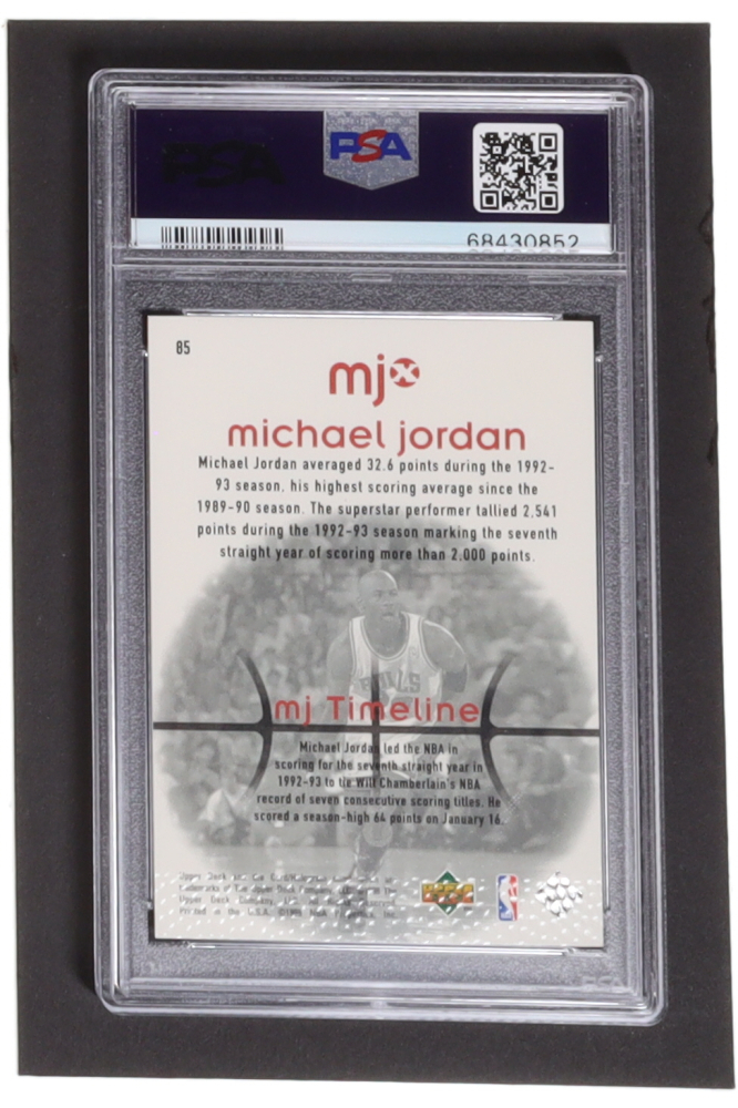 Michael Jordan 1998 Upper Deck MJx #85 Timeline 2nd Half (PSA 9 ...