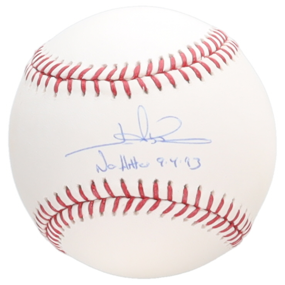 Jim Abbott Signed OML Baseball Inscribed "No Hitter 9-4-1993" (Steiner ...