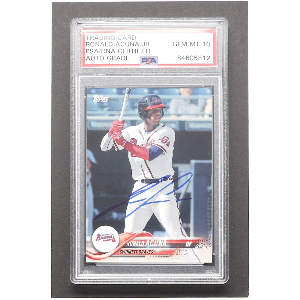 Ronald Acuna Signed 2018 Topps Pro Debut #1 RC (PSA) | Pristine Auction
