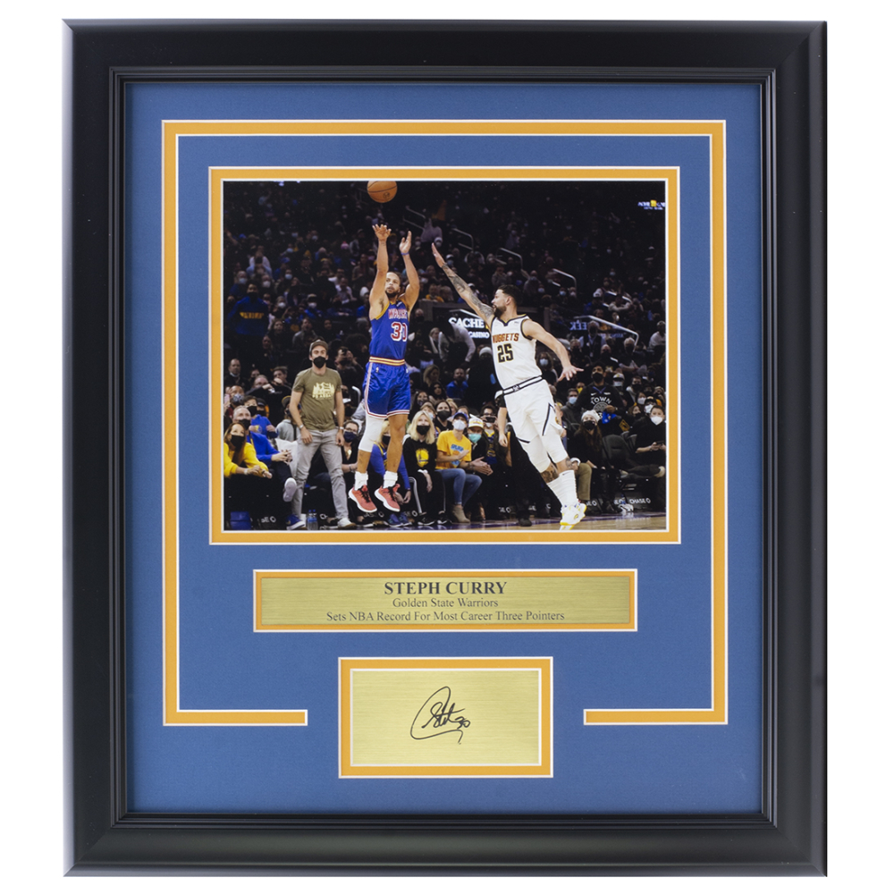 Steph Curry Warriors Custom Framed Photo Display | Pristine Auction