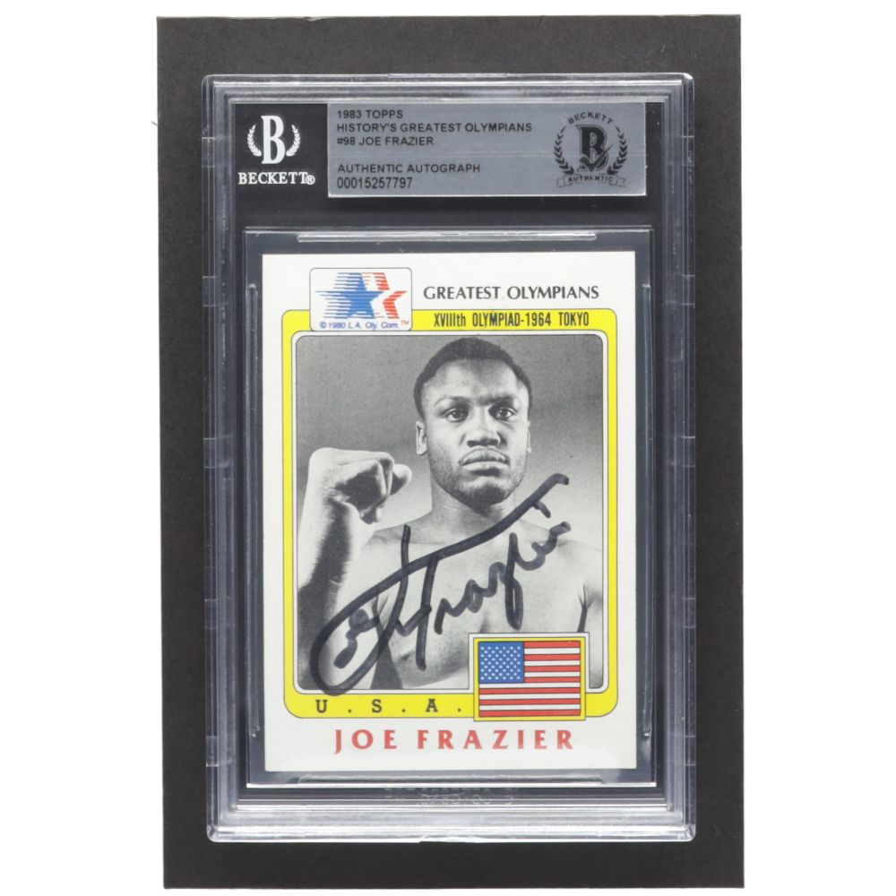 Joe Frazier Signed 1983 Topps History's Greatest Olympians #98 (BGS ...