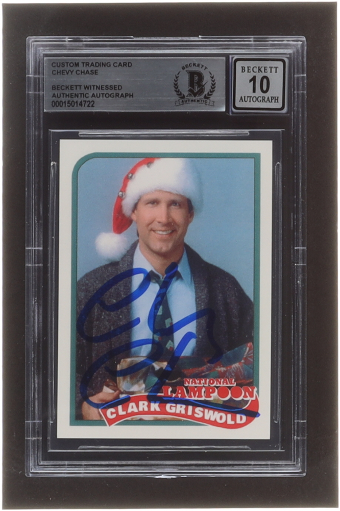 Chevy Chase Signed "National Lampoon's Christmas Vacation" Trading Card ...