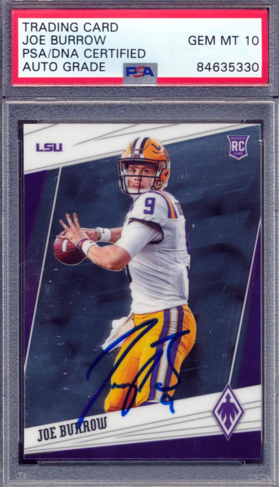Joe Burrow Signed 2020 Panini Chronicles Draft RC (PSA 10) | Pristine ...