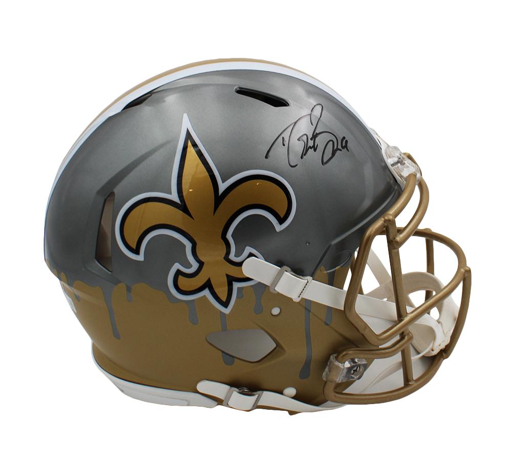 Drew Brees Signed Saints Full-Size Authentic On-Field Flash Alternate ...
