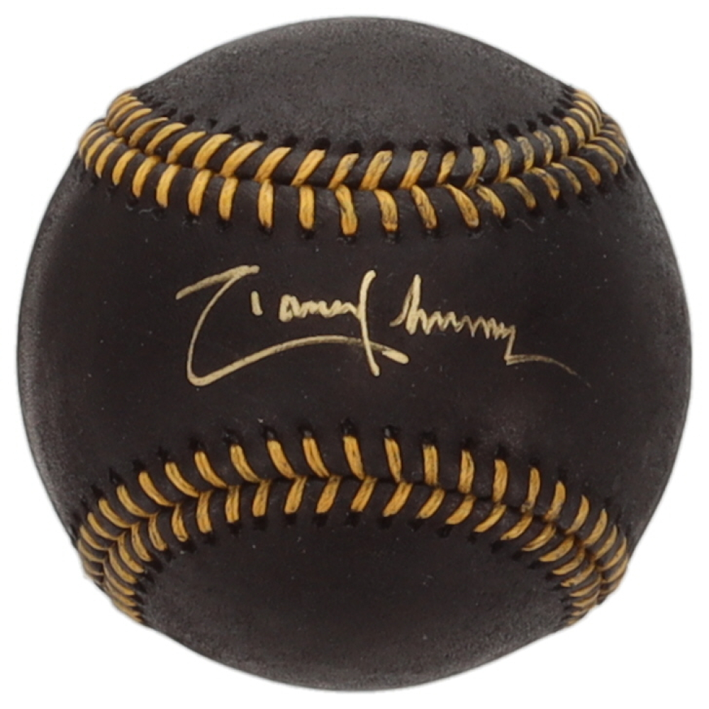 Randy Johnson Signed OML Black Leather Baseball (PSA - Graded 9 ...