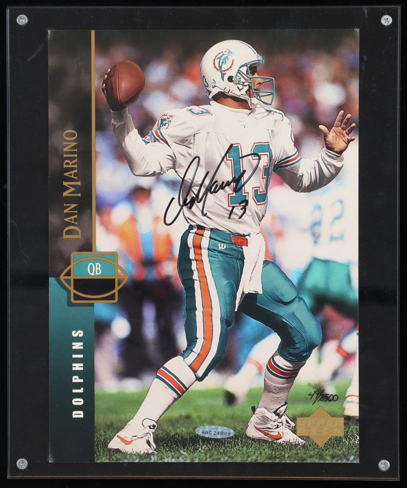Dan Marino Signed LE 10x12 1994 Upper Deck #136 Blowup Display (UDA ...